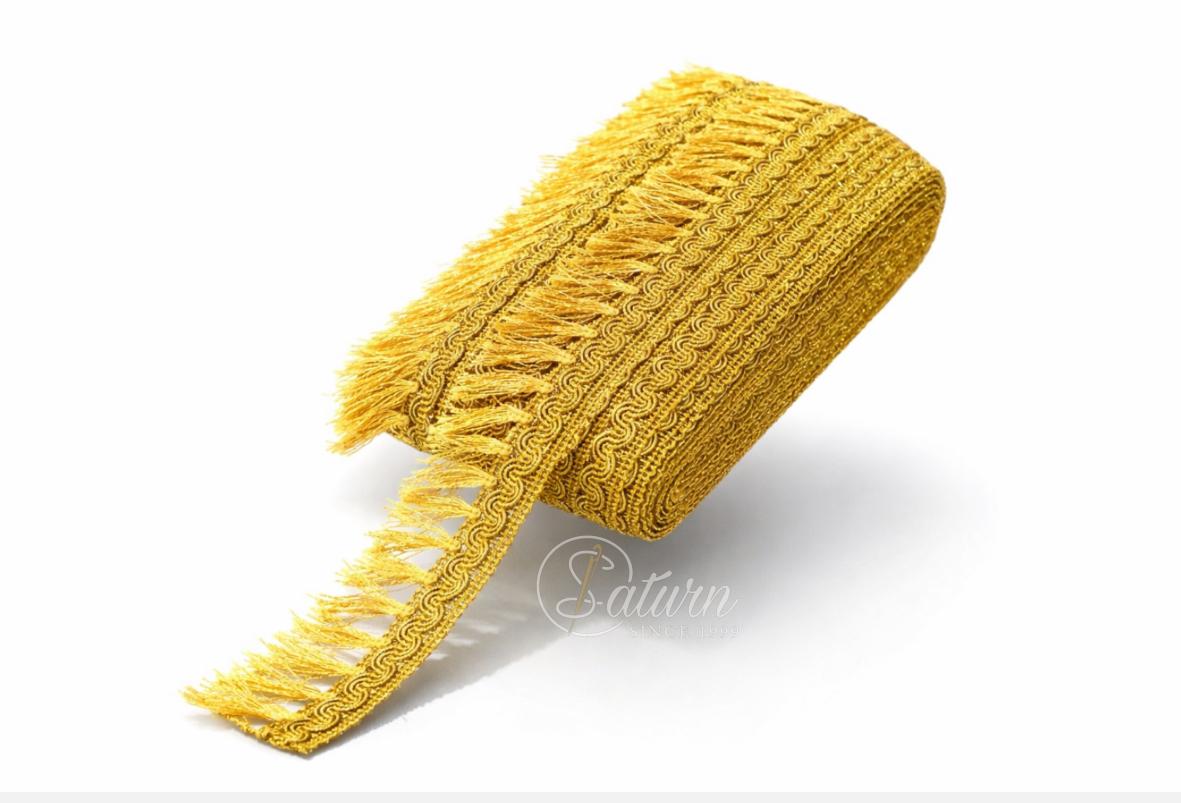 Franjuri aurii decorativi 4cm – rola 20 yards (18,3 m) – accesorii tex ...