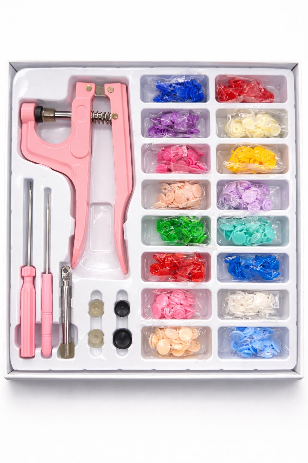 Set cleste capse textile cu capse colorate, accesorii croitorie, haine ...